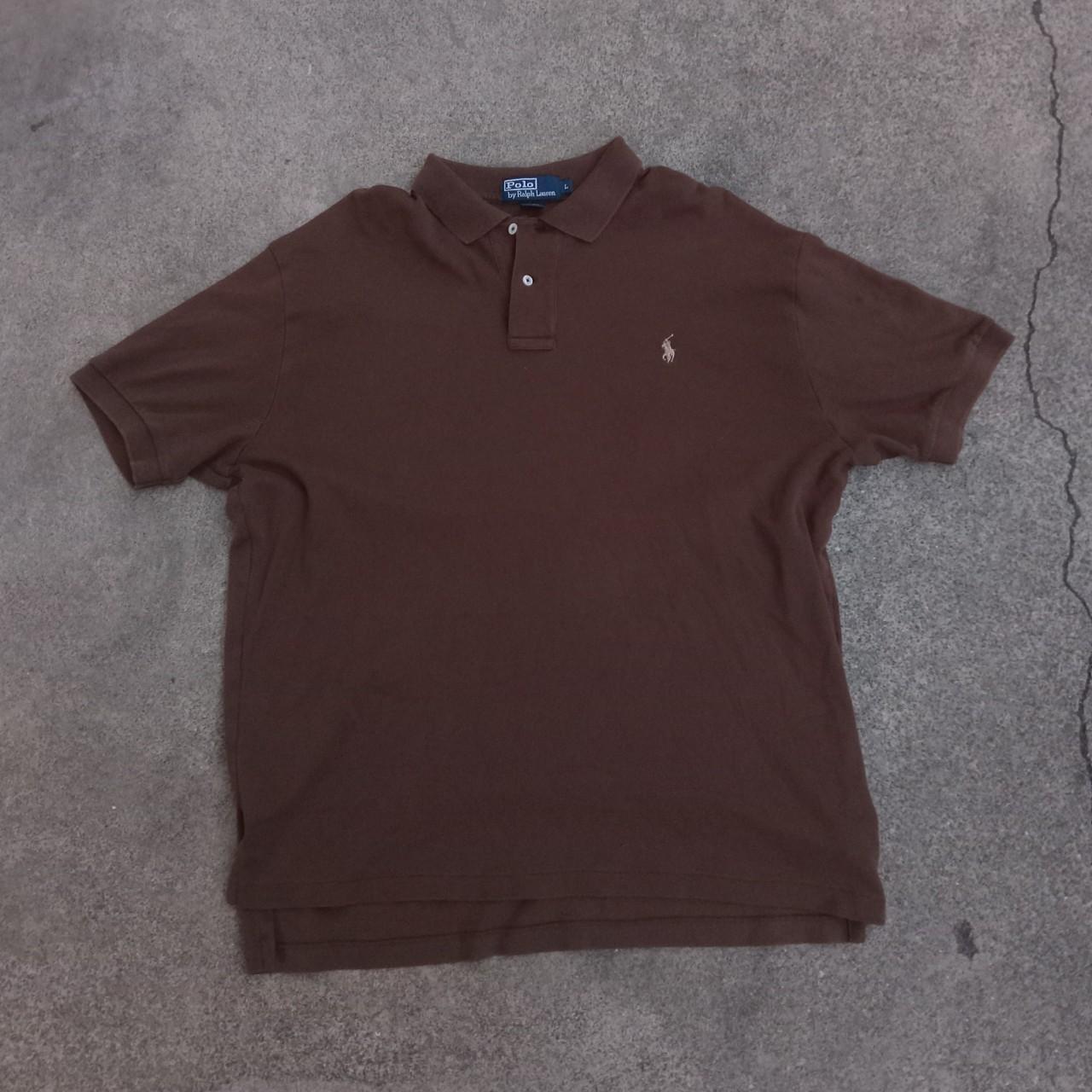 Brown short sleeve Men's Polo by Ralph Lauren -... - Depop