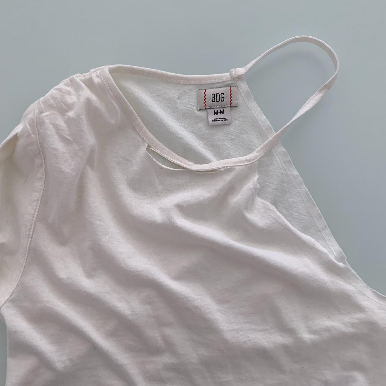 urban unique white top size medium fits small... - Depop