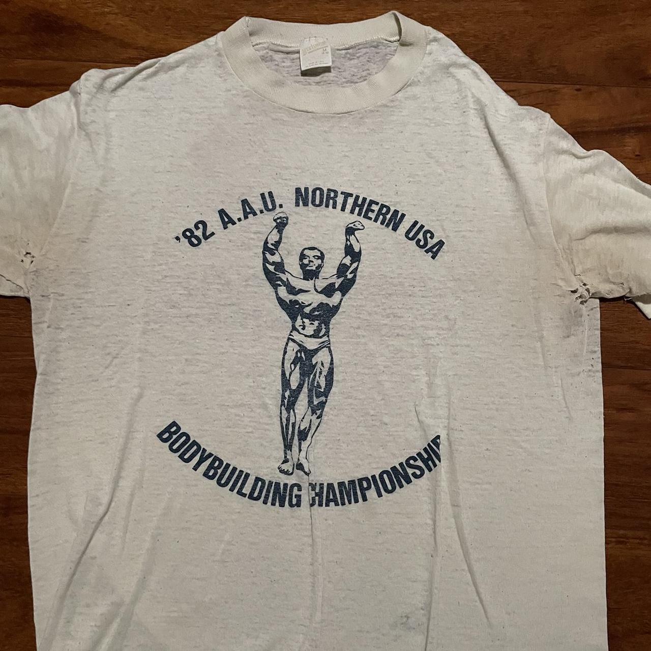 Vintage 80s Body Building Championship T-Shirt.... - Depop