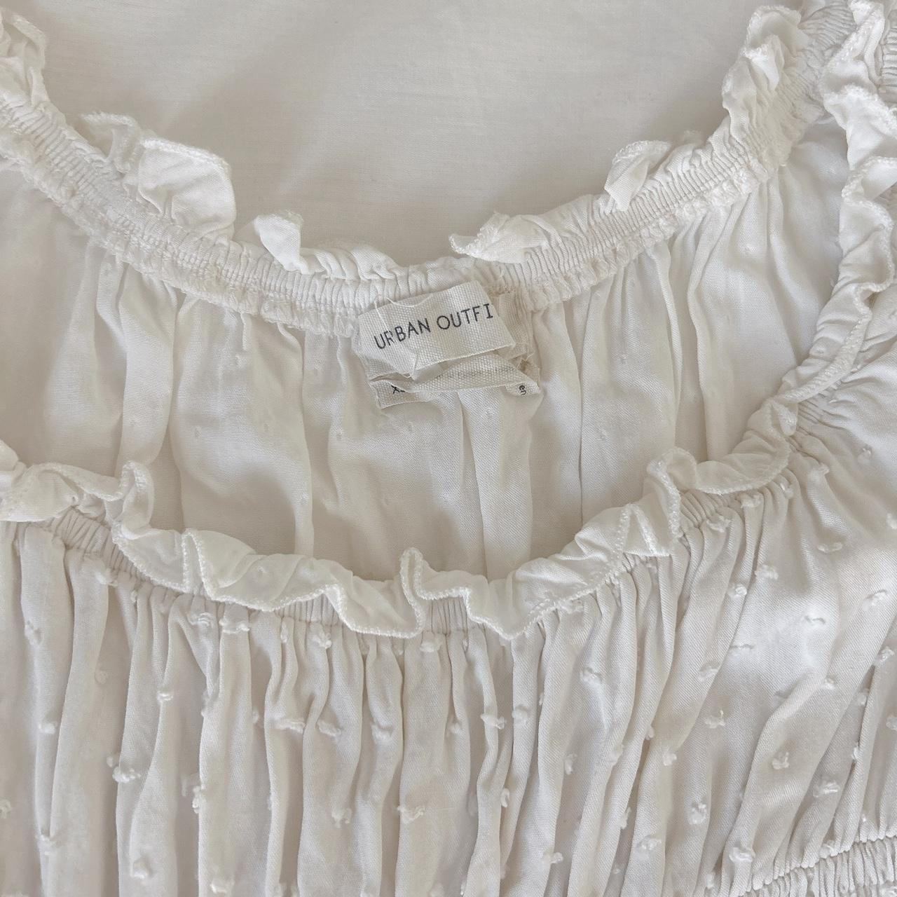 urban outfitters white flowy romper size XS -... - Depop