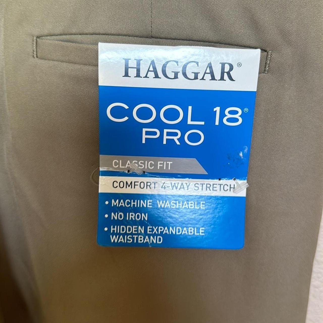 Haggar cool 18 pro classic fit khaki pants size... - Depop