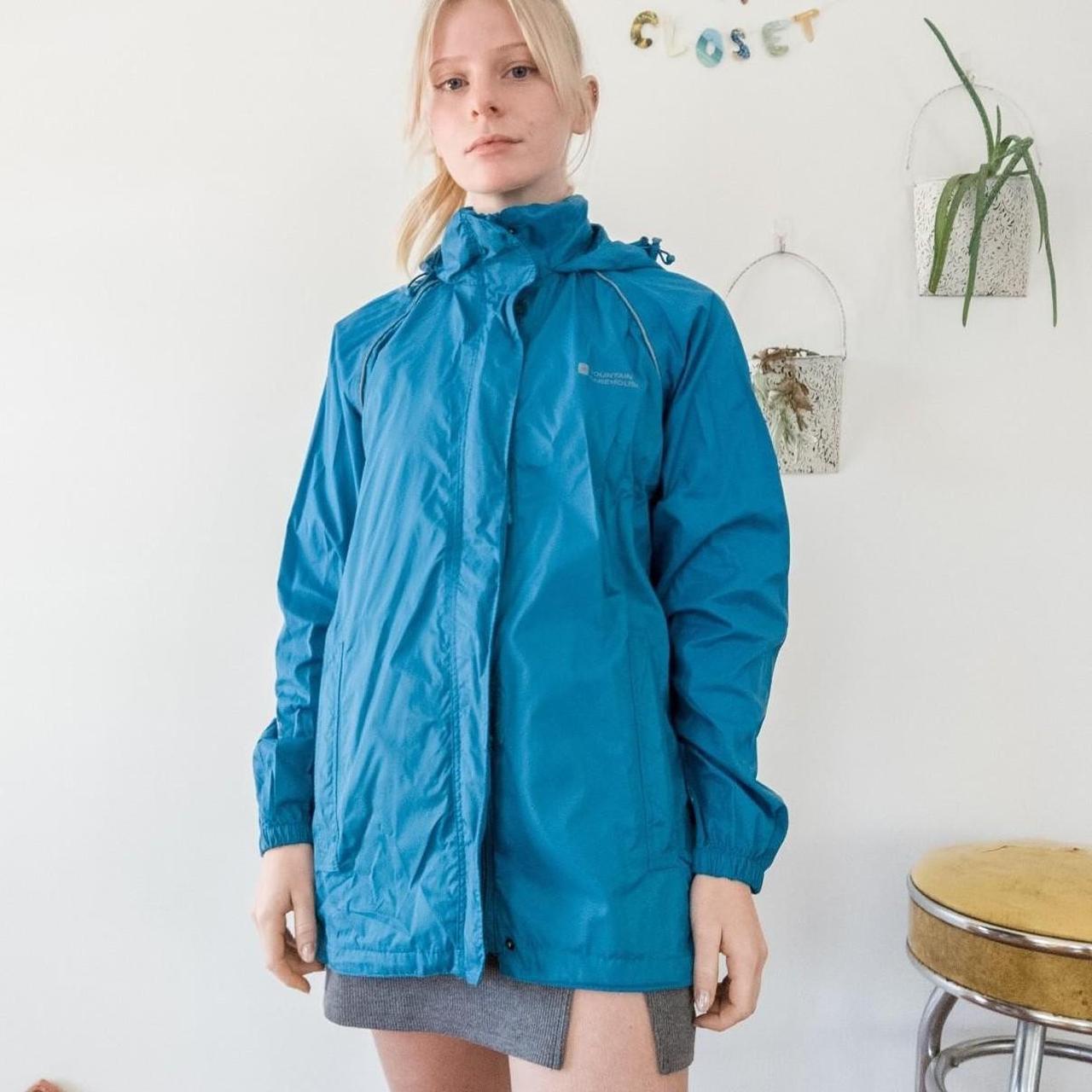 Mountain Warehouse Women's Blue and Green Jacket | Depop