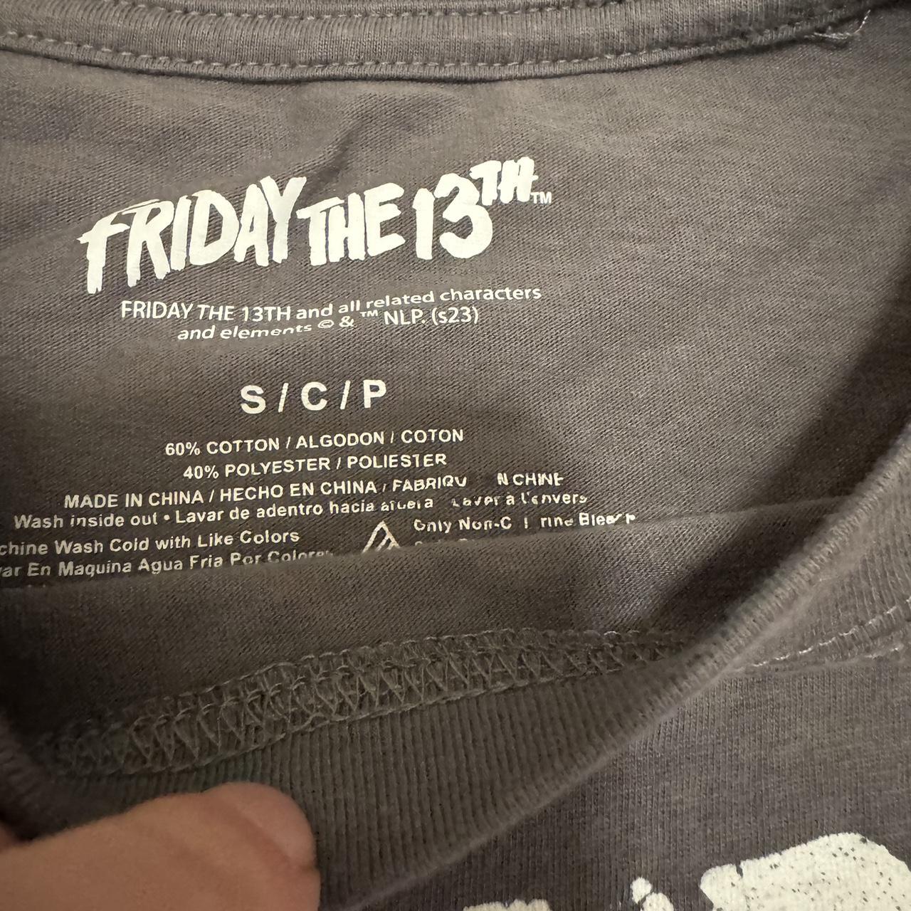 Grey Friday the 13th tank top, tagged a size... - Depop