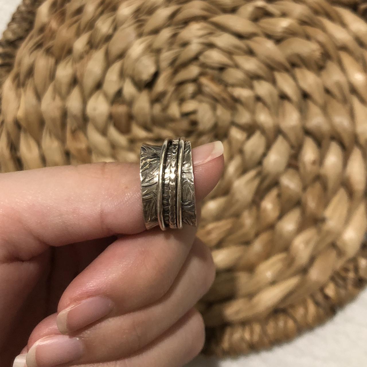 Fidget Ring Sterling silver fidget ring Size 6 1/2... - Depop