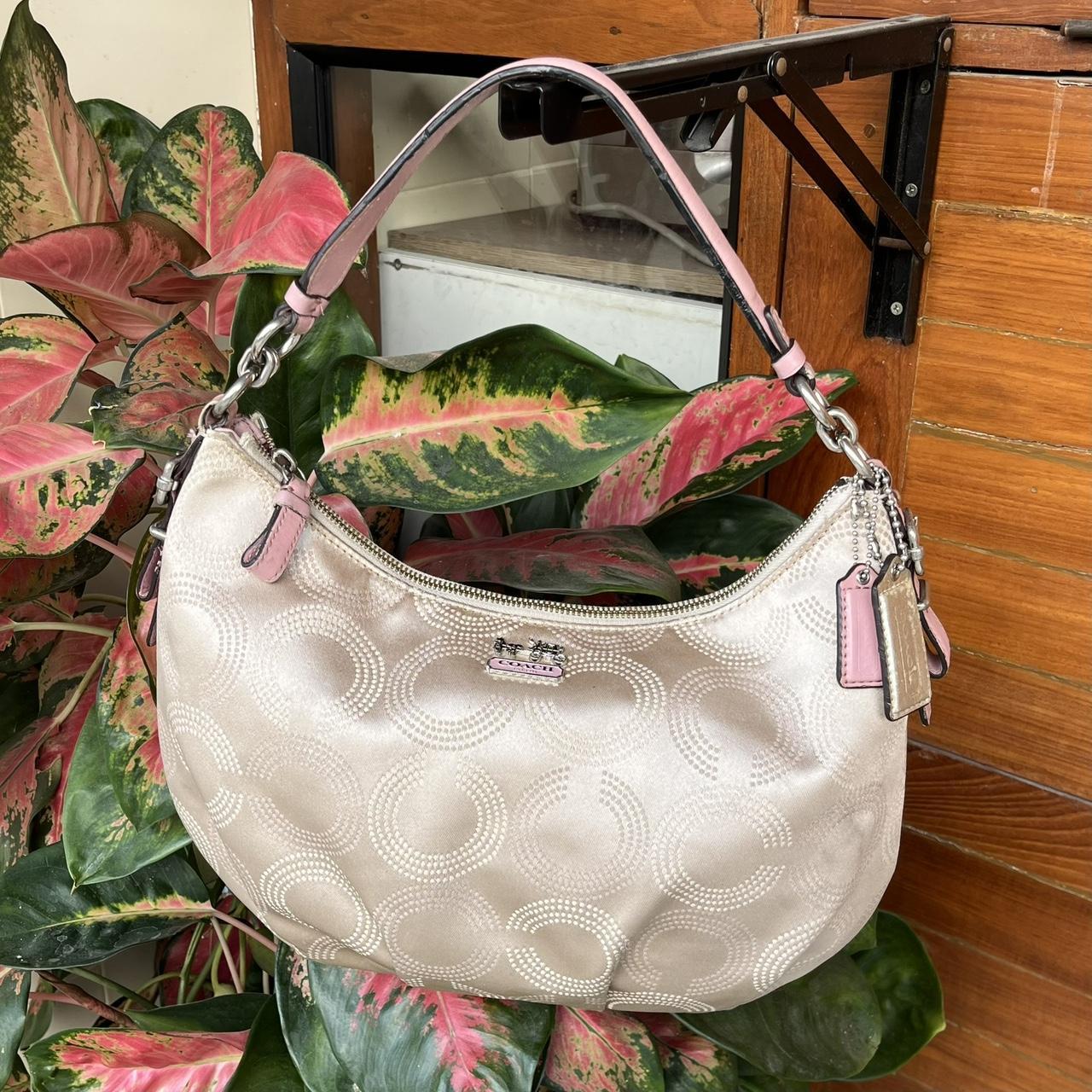 vintage coach monogram hobo shoulder bag 💗⭐️ beige /... | Depop