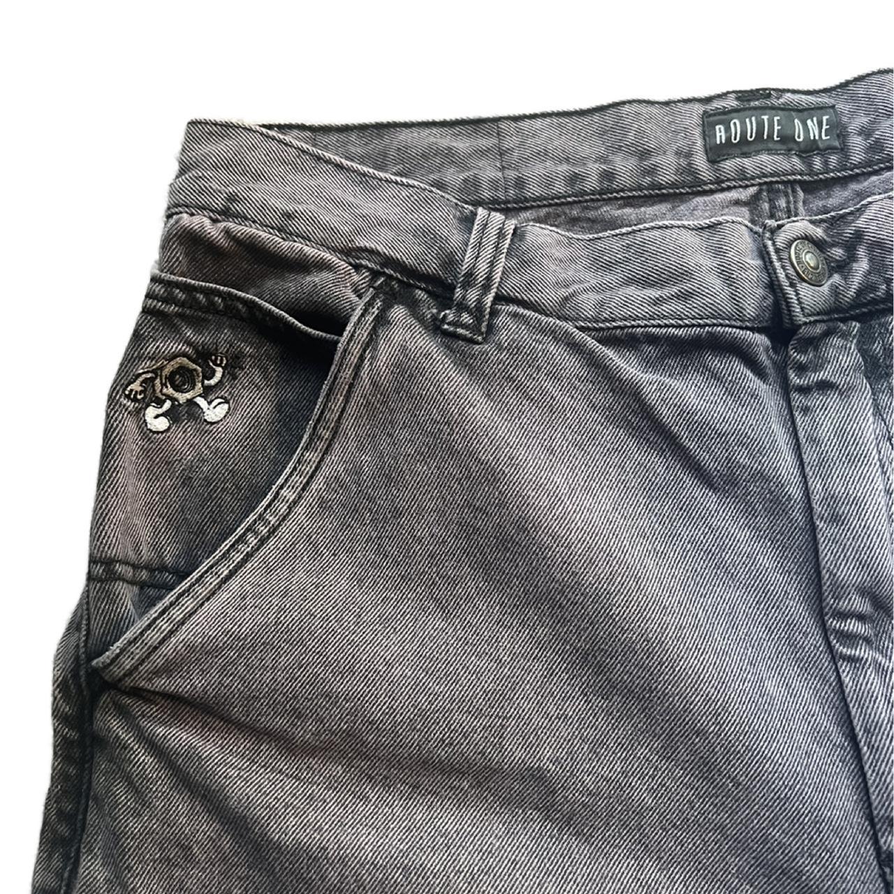 route one jorts nice baggy fit and nice purple wash... - Depop