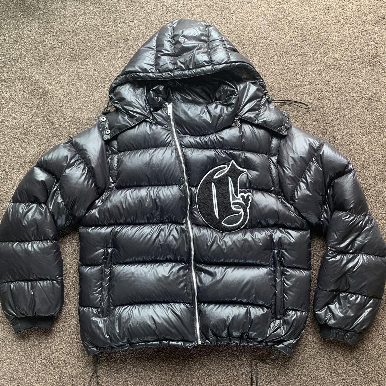 Black Corvidae Puffer Jacket. Size Medium. Pit to... - Depop