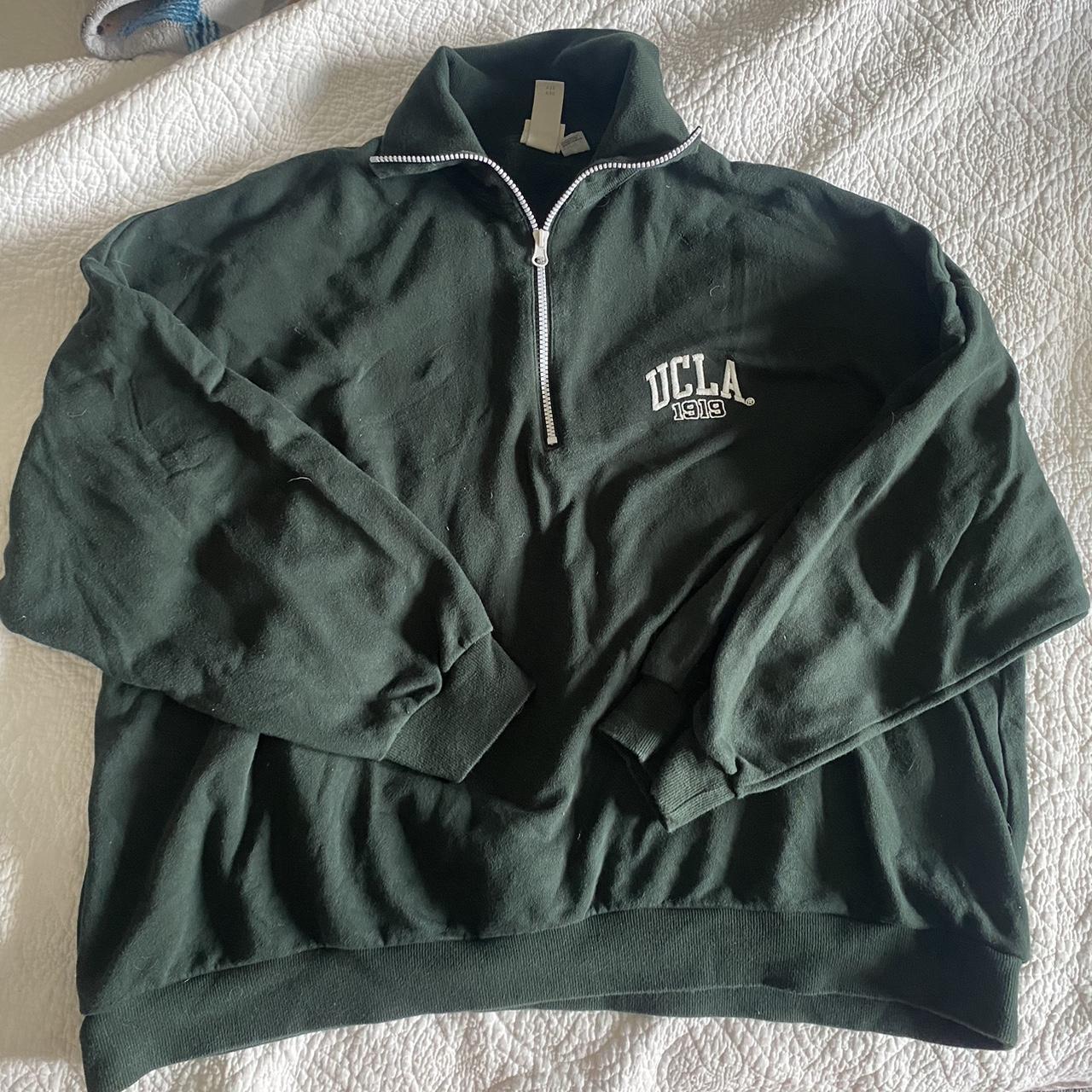H&M UCLA half zip sweater good condition size... - Depop