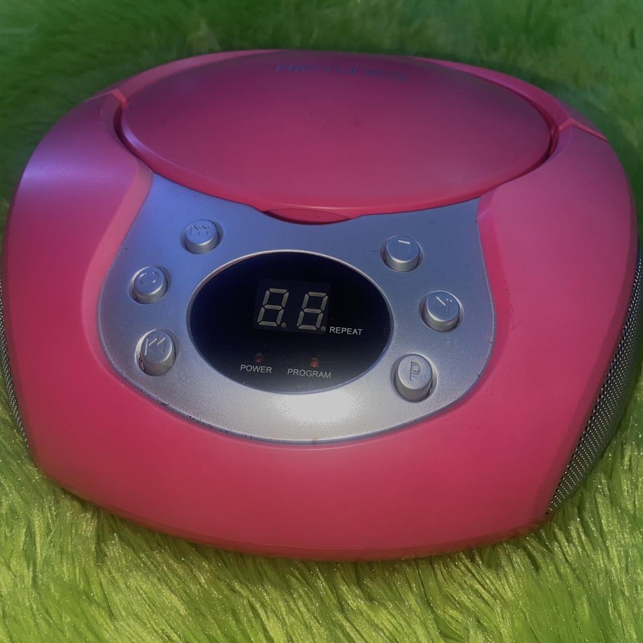 y2k aesthetic pink CD player - Depop