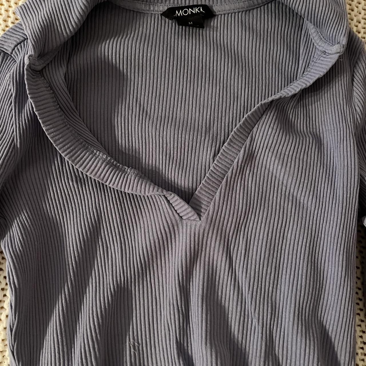 monki longsleeve crop top, size M - Depop