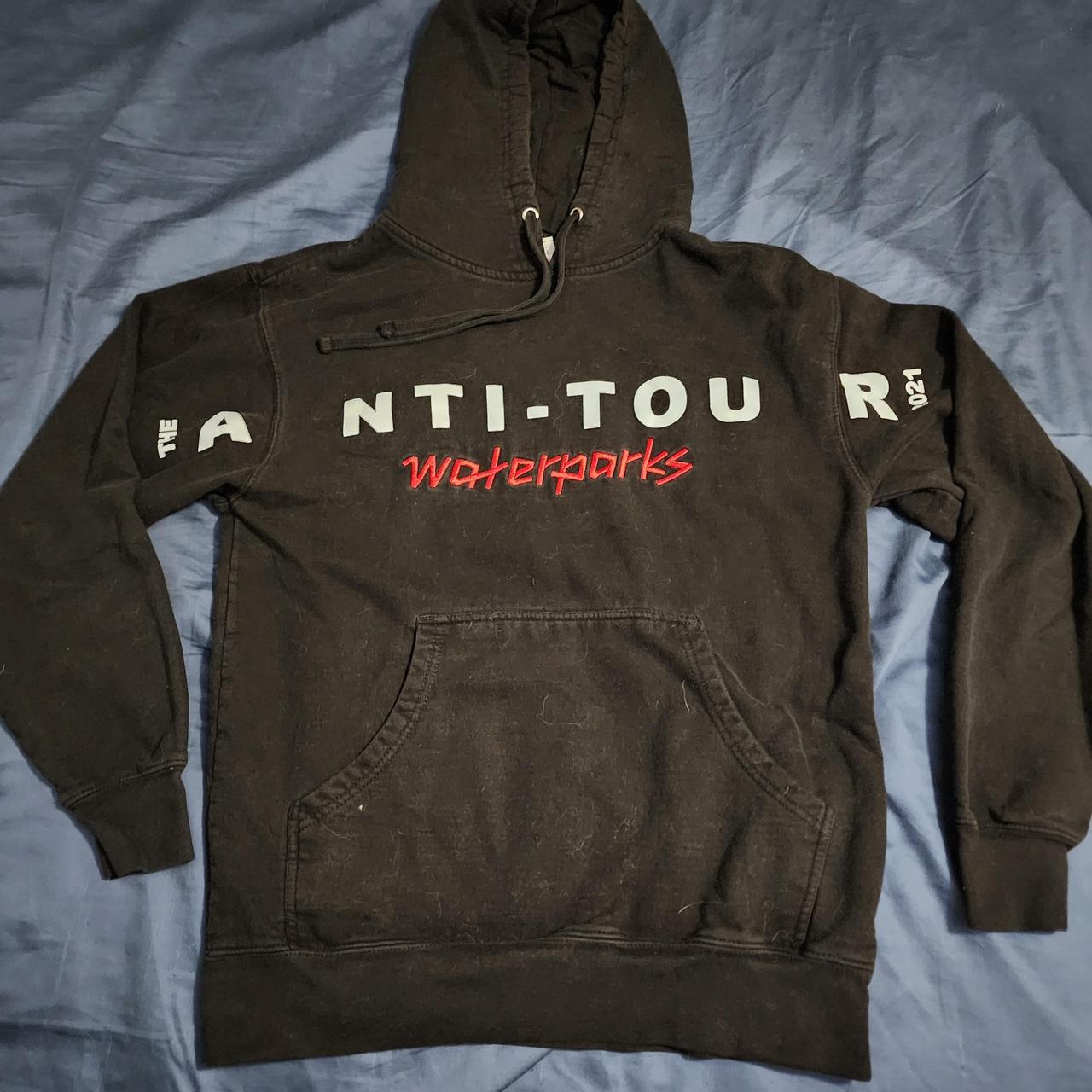 medium waterparks anti-tour hoodie - Depop