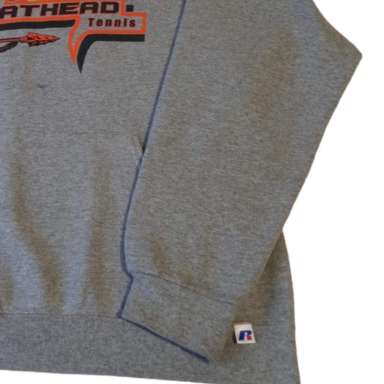 Russell Tag Hoodie Gery Flathead Tennis Logs... - Depop
