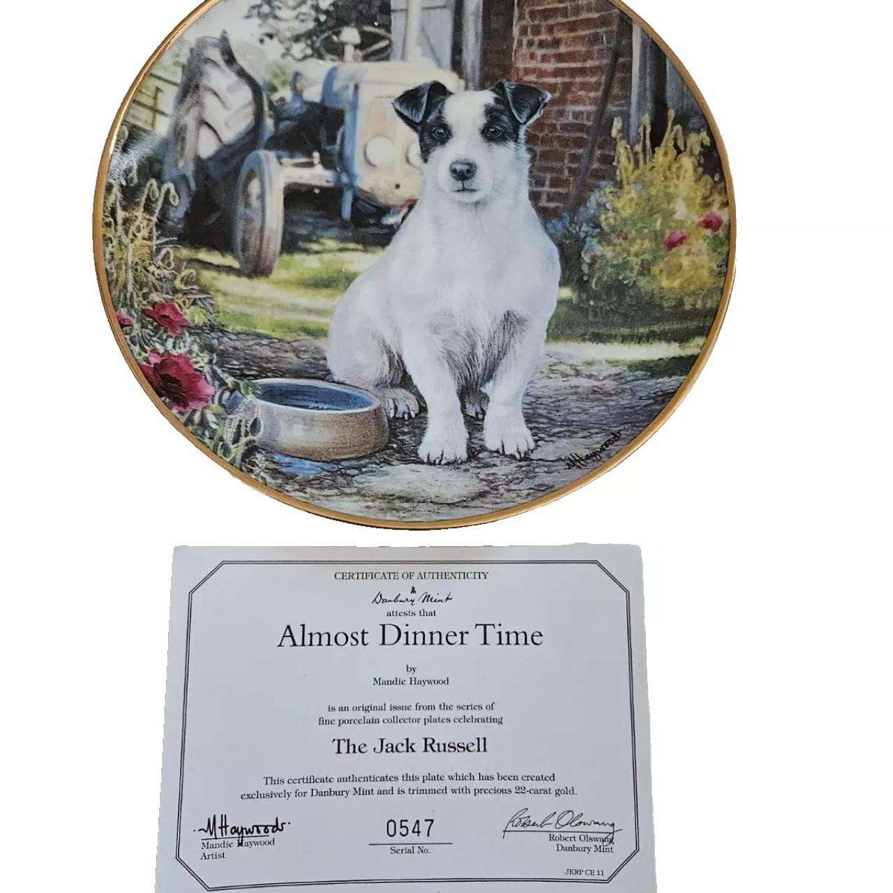 DANBURY MINT Jack Russell collectors plate Almost... - Depop