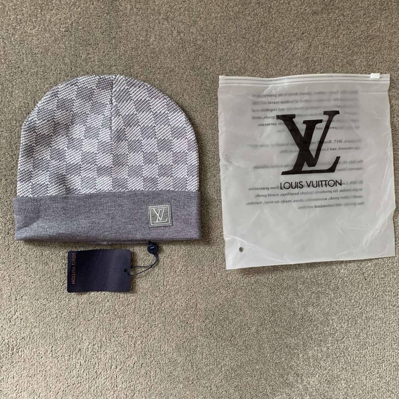 Brand new grey Louis Vuitton beanie with tags same... - Depop