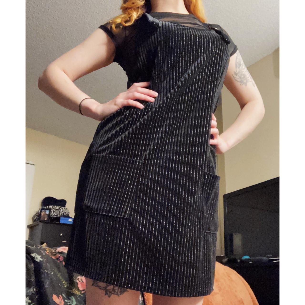 Modcloth Womens Black And Silver Dress Depop
