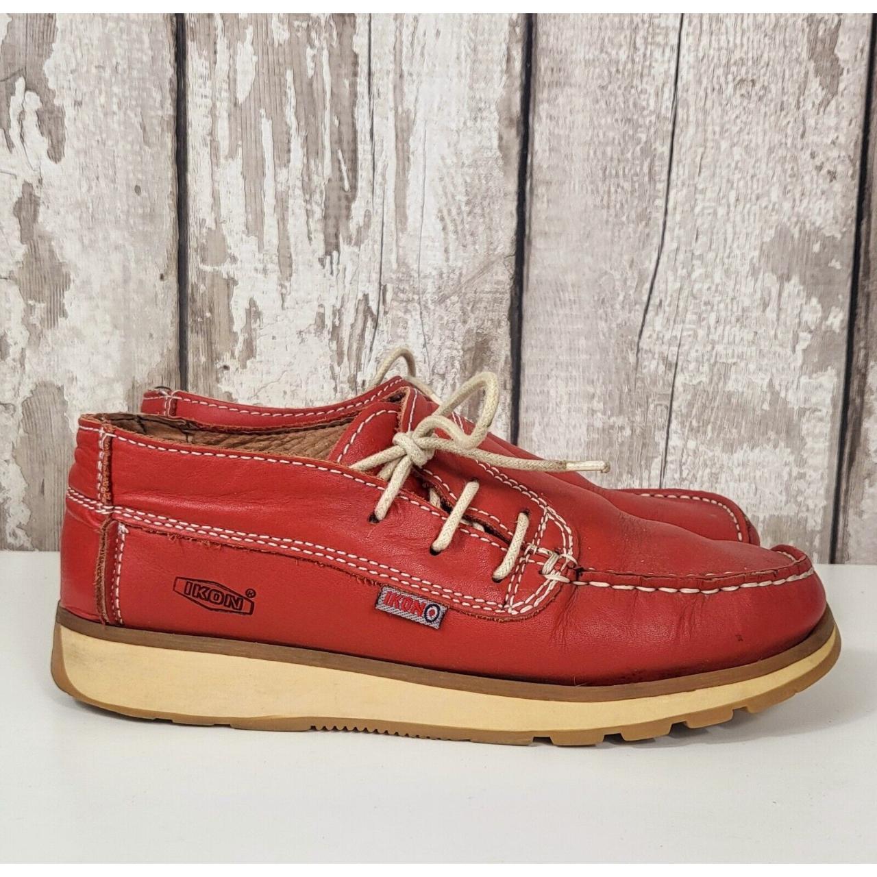 Ikon Womens Red Wallaby Moccasin Shoes Size 4 Ikon... - Depop