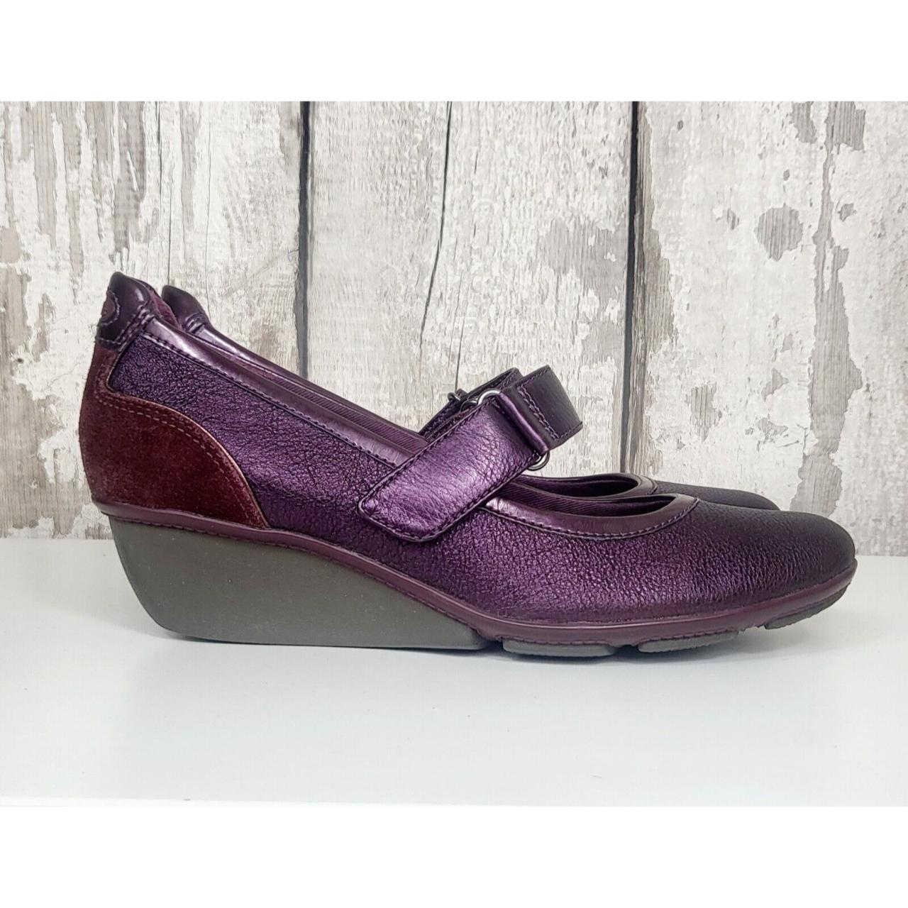 Clarks Women's Purple Courts | Depop