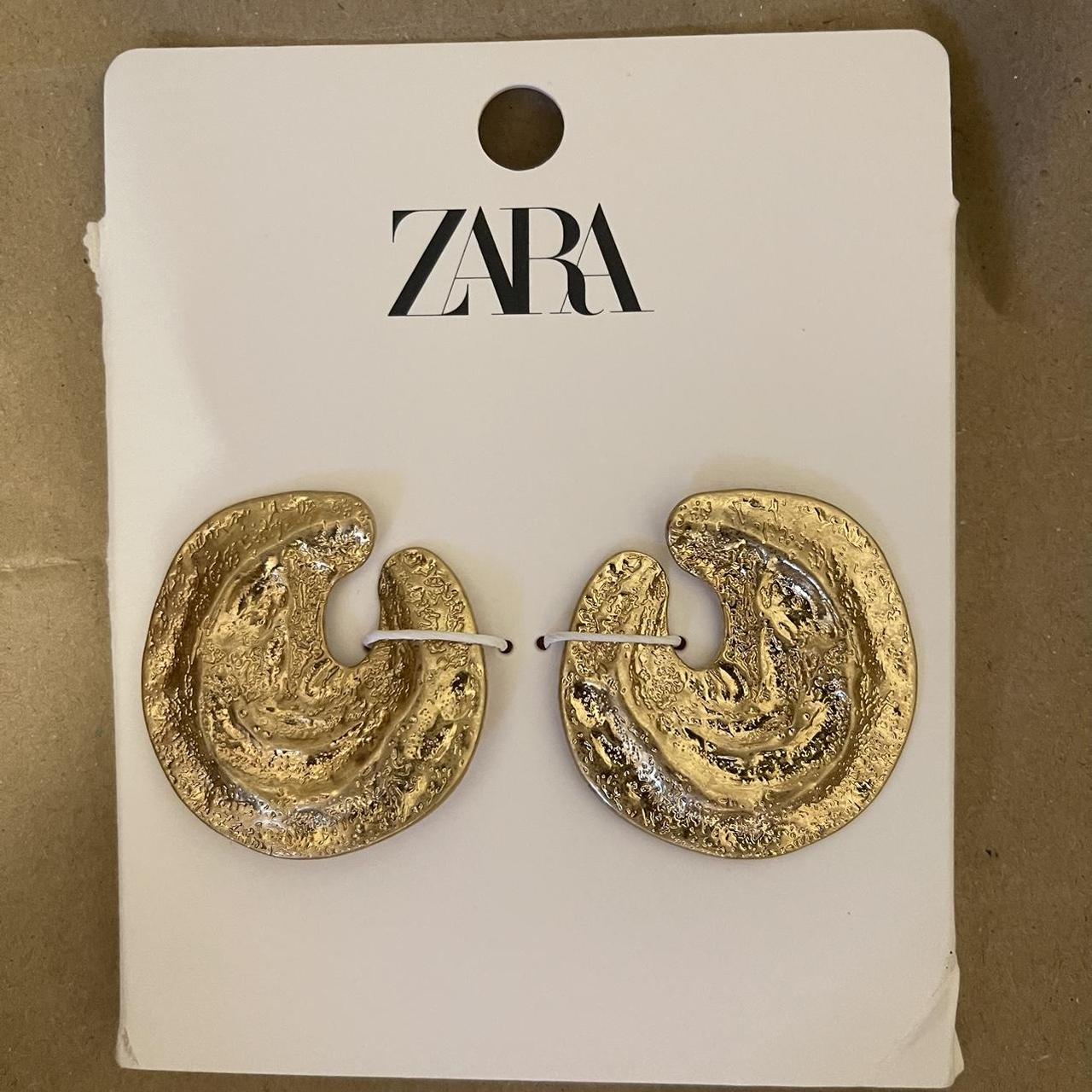 Gold Zara Earrings Brand New with Tag - Depop
