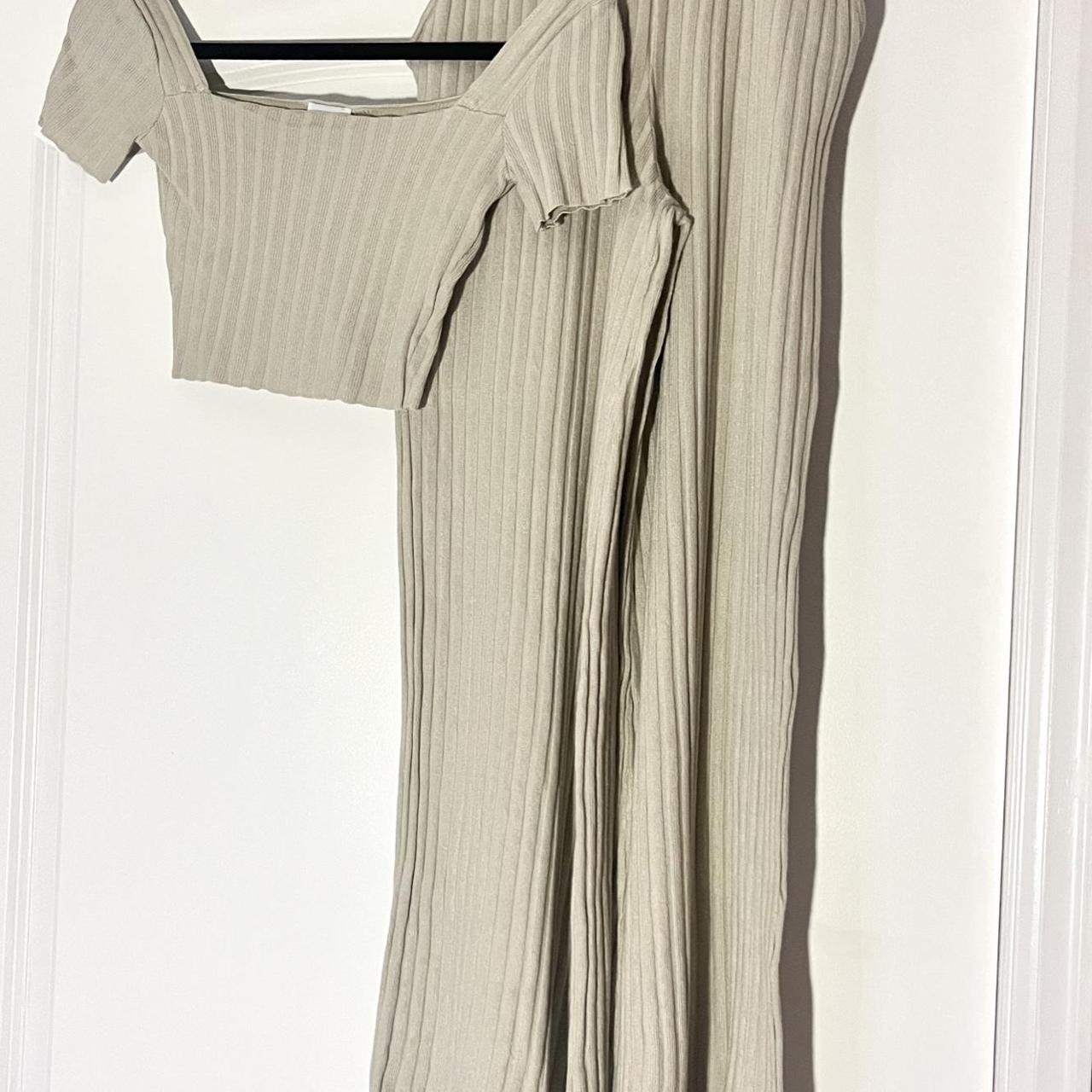 Princess Polly XS/S Beige Matching Set. Ribbed knit... - Depop