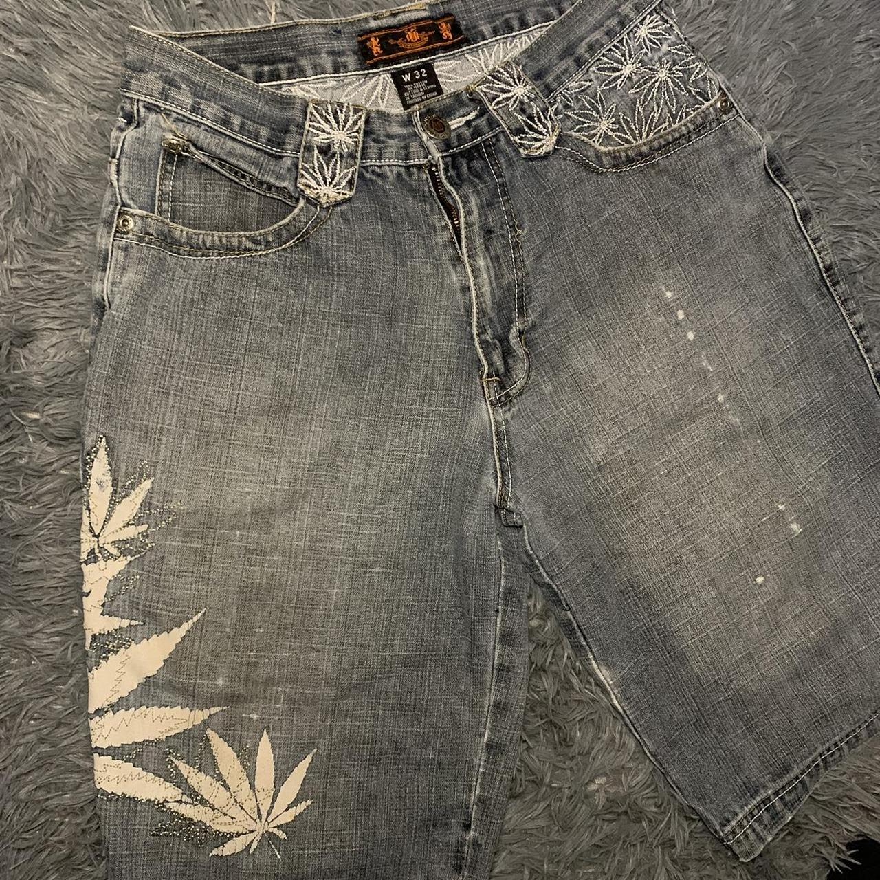 Y2k skater grunge marijuana leaf shorts THESE ARE... - Depop