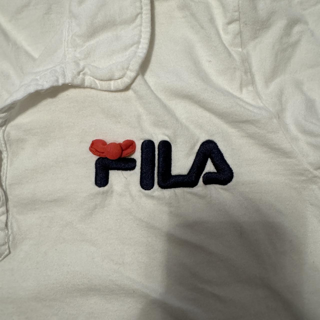 hello kitty sanrio x fila polo crop top size small - Depop