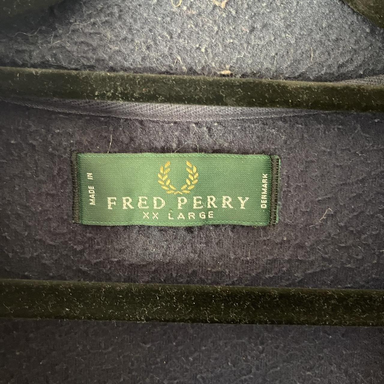 Vintage Fred Perry patchwork quarter-zip fleece... - Depop