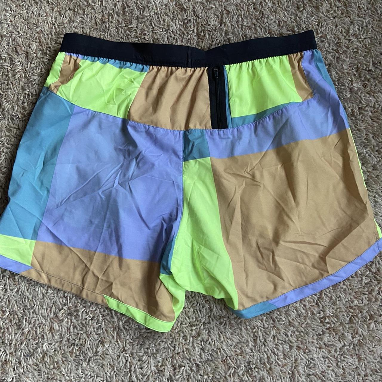 Medium dri fit multi colored Nike shorts - worn a... - Depop