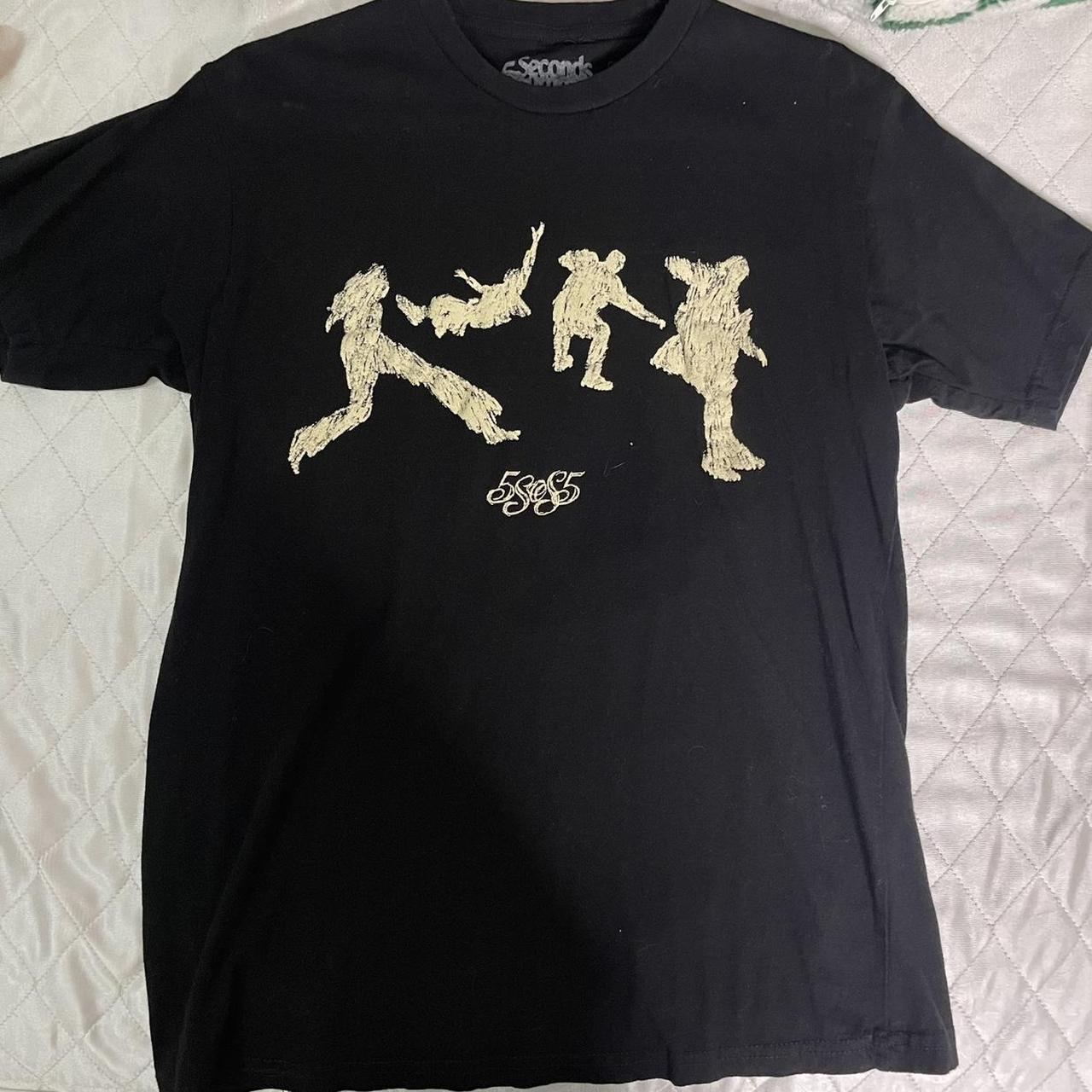 5sos 5sos5 merch shirt worn once, no stains or... - Depop