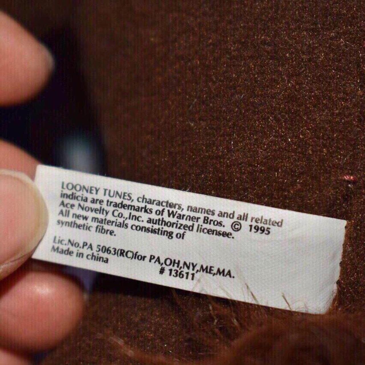 Vintage 1995 Looney Tunes Taz by Warner Bros. Soft... - Depop
