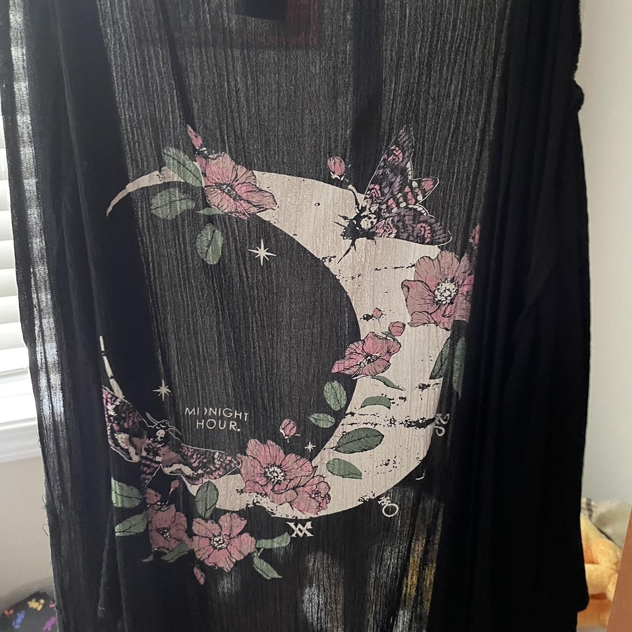 Midnight Hour moon moth kimono. Very light and... - Depop
