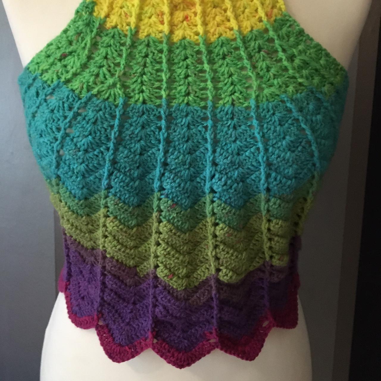 Handmade crocheted mermaid / shell/ clam halter neck... - Depop