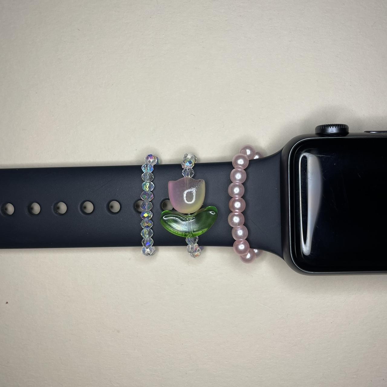 pink apple watch strap rings - all accessories are... - Depop