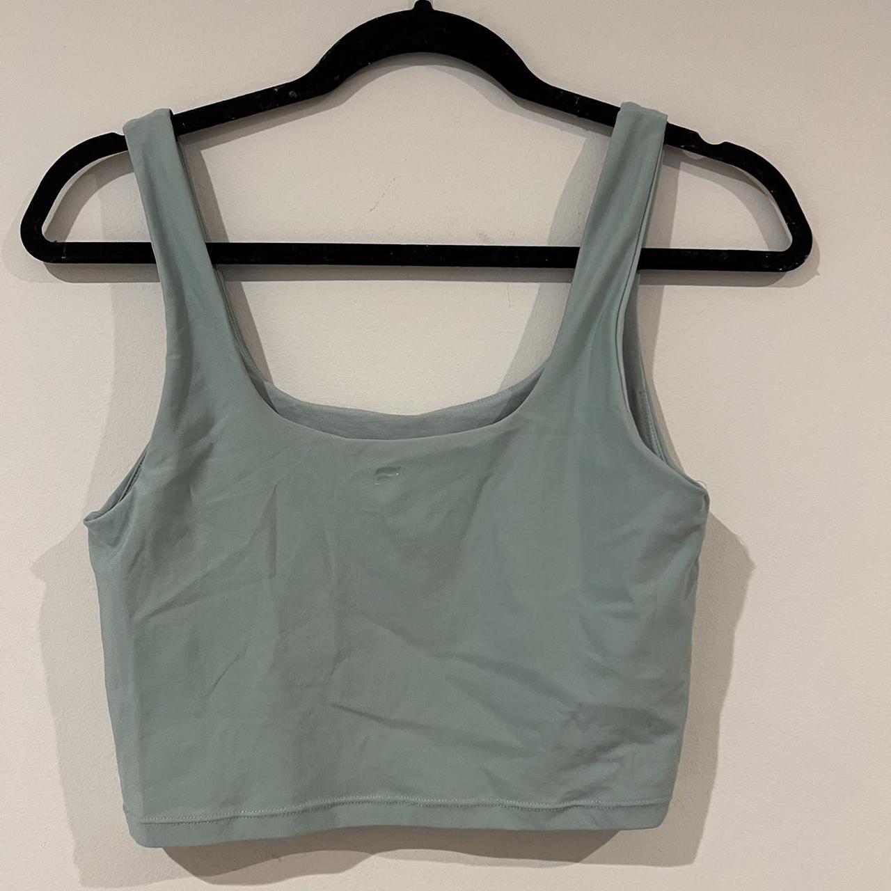 - Fabletics Cropped Tank w/Built-In Bra - Size: M... - Depop