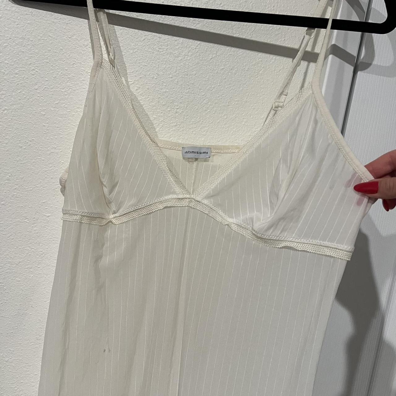 Intimissimi Chemise Slip Dress - Size: M - Lace... - Depop