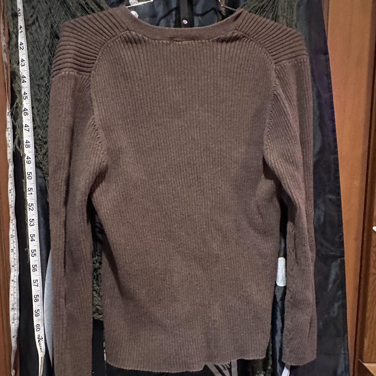 Xxl v neck brown sweater, perfect for a Dark... - Depop