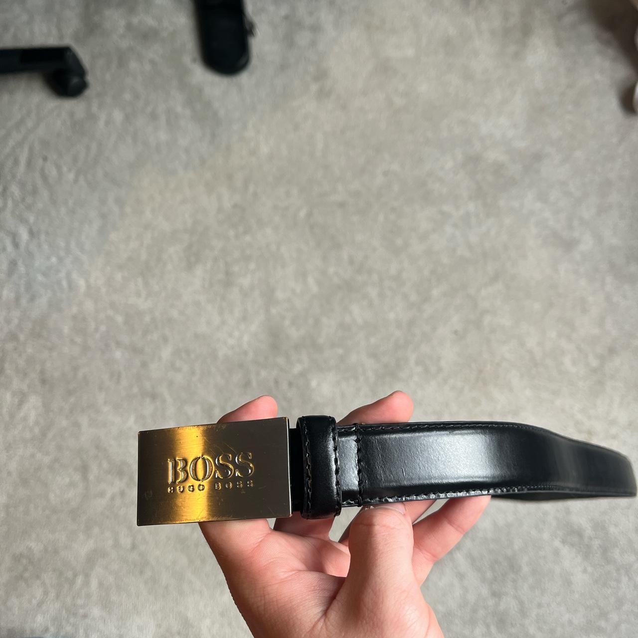 BLACK HUGO BOSS BELT, really good condition, no box... - Depop