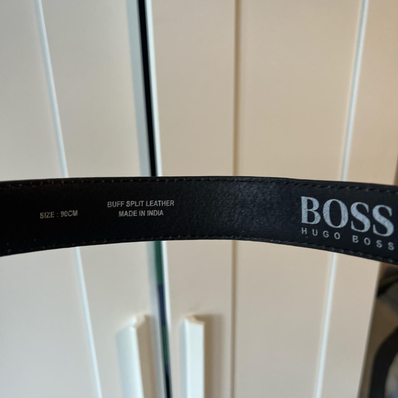 BLACK HUGO BOSS BELT, really good condition, no box... - Depop
