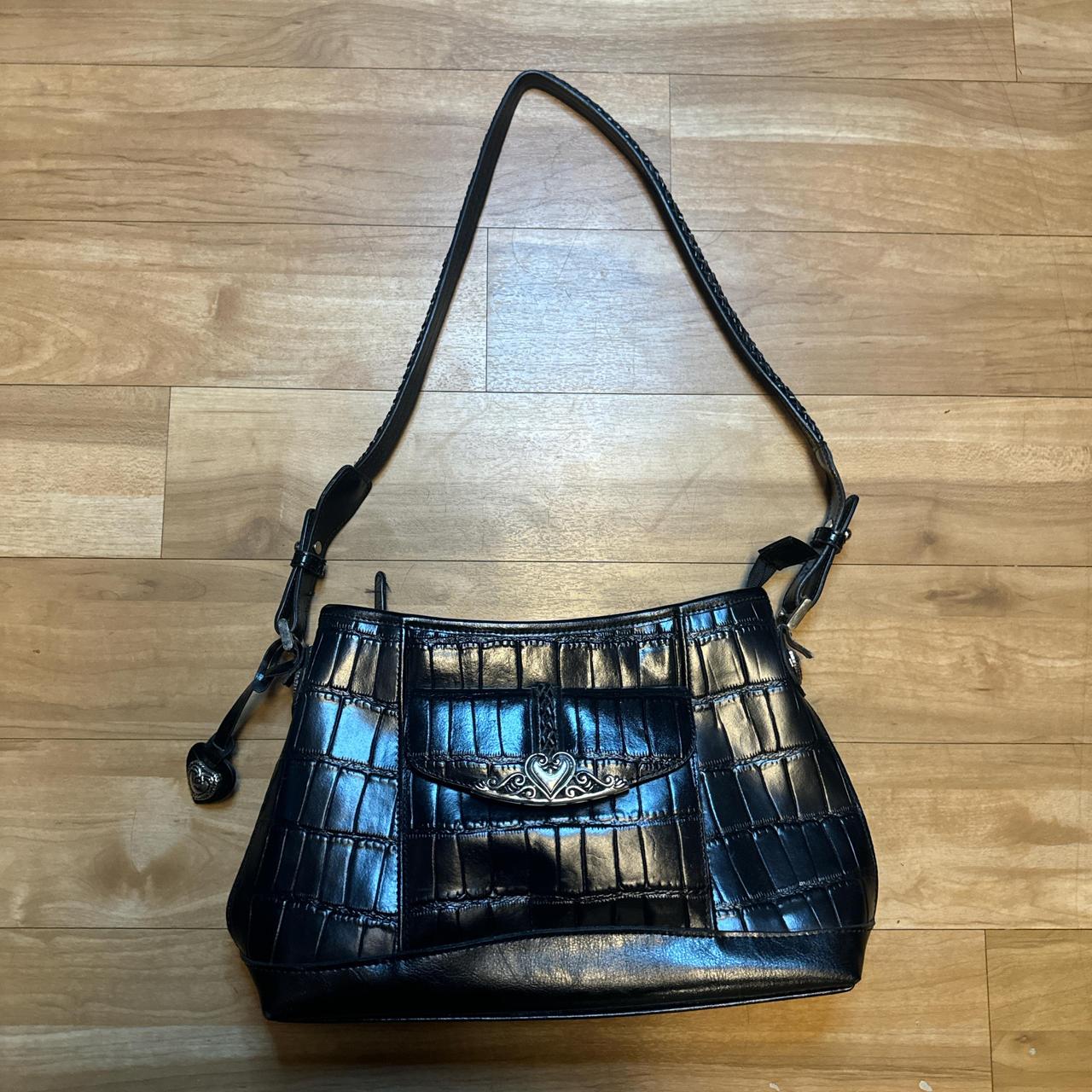 super cute y2k emo genuine leather shoulder purse... | Depop