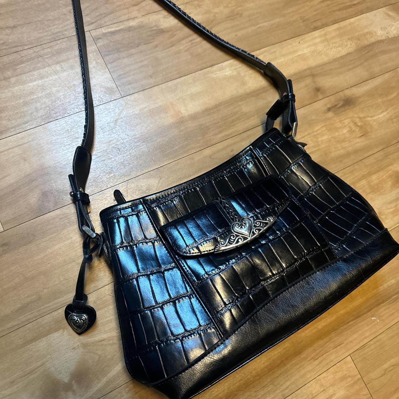super cute y2k emo genuine leather shoulder purse... | Depop