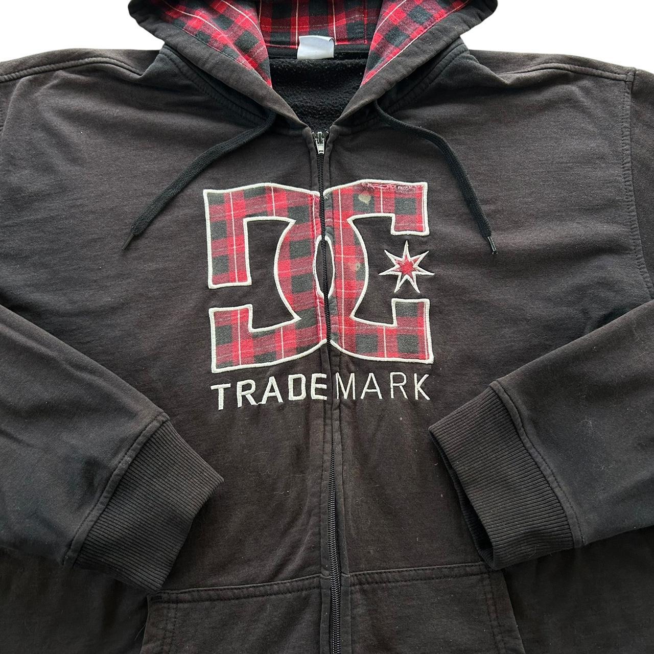 Vintage y2k crazy cyber goth dc shoes plaid logo... - Depop