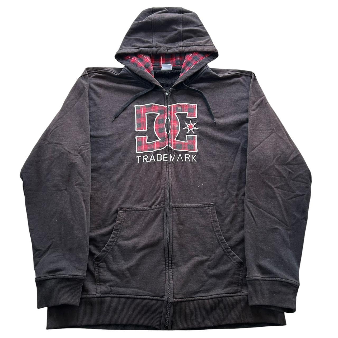 Vintage y2k crazy cyber goth dc shoes plaid logo... - Depop