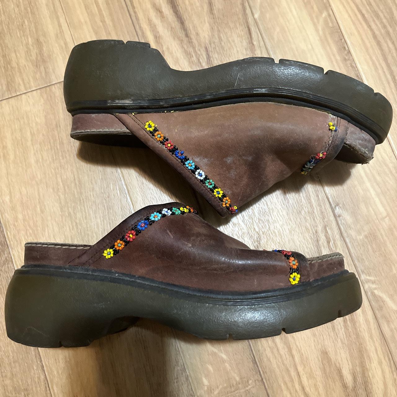 Vintage late 90s - early 2000s Y2K chunky slides... - Depop