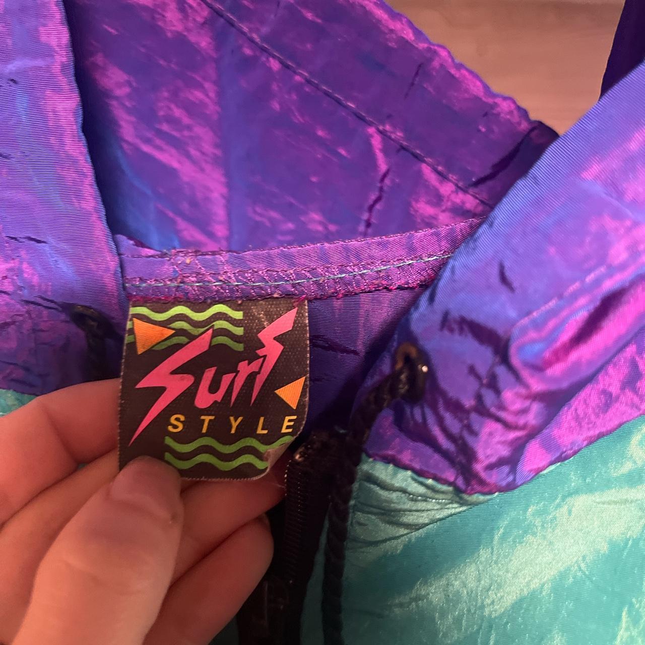 Vintage Surf Style pullover windbreaker jacket.... - Depop