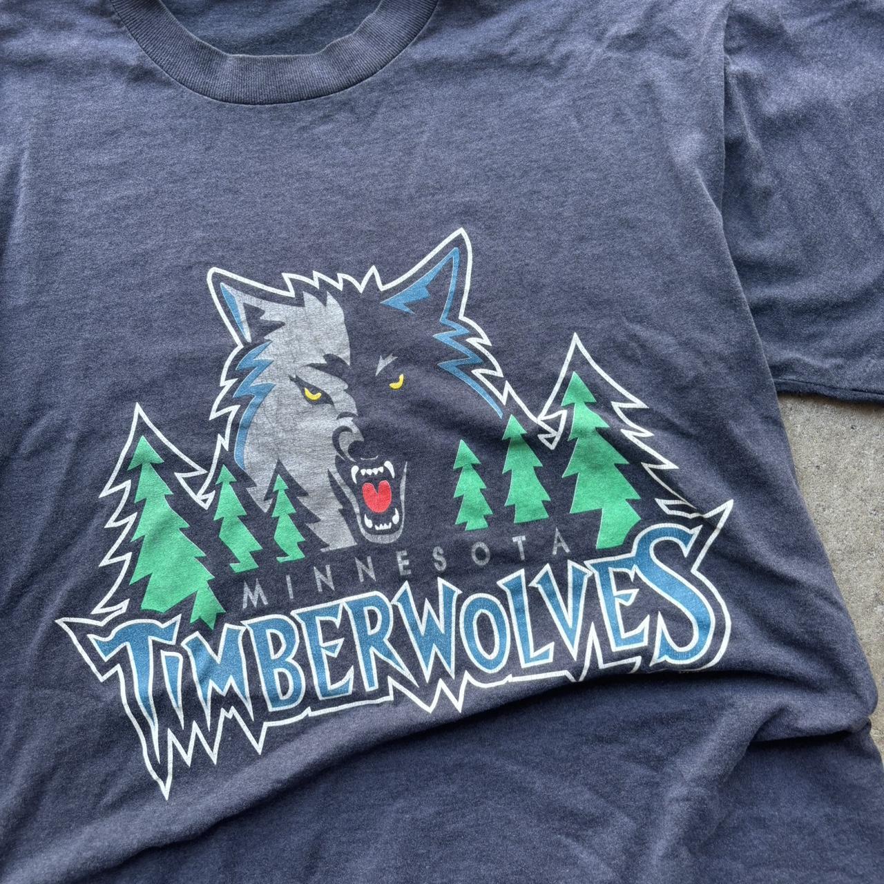 Vintage 90s NBA Minnesota Timberwolves single stitch... - Depop