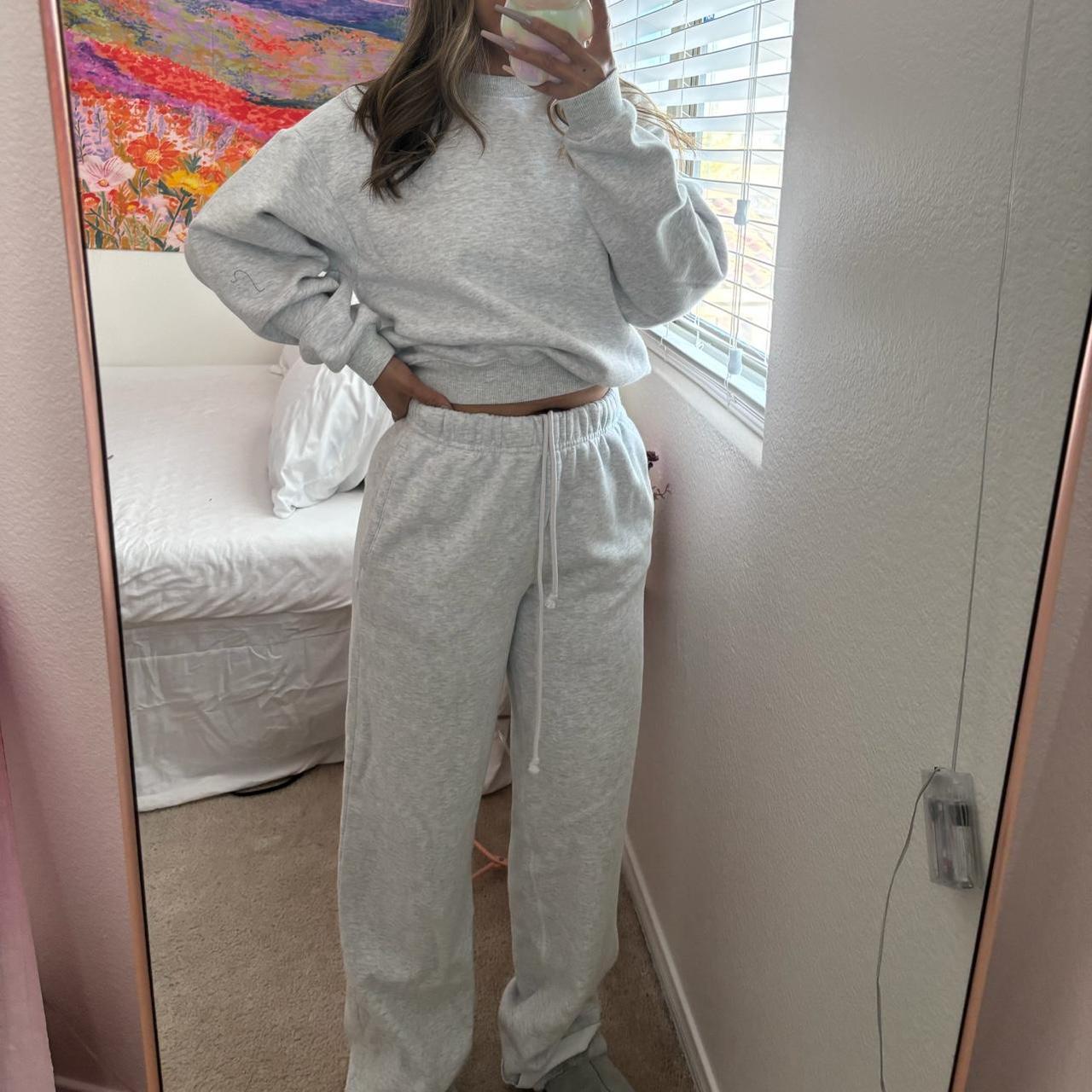 Skims Cotton Fleece CLASSIC STRAIGHT LEG PANT New... - Depop