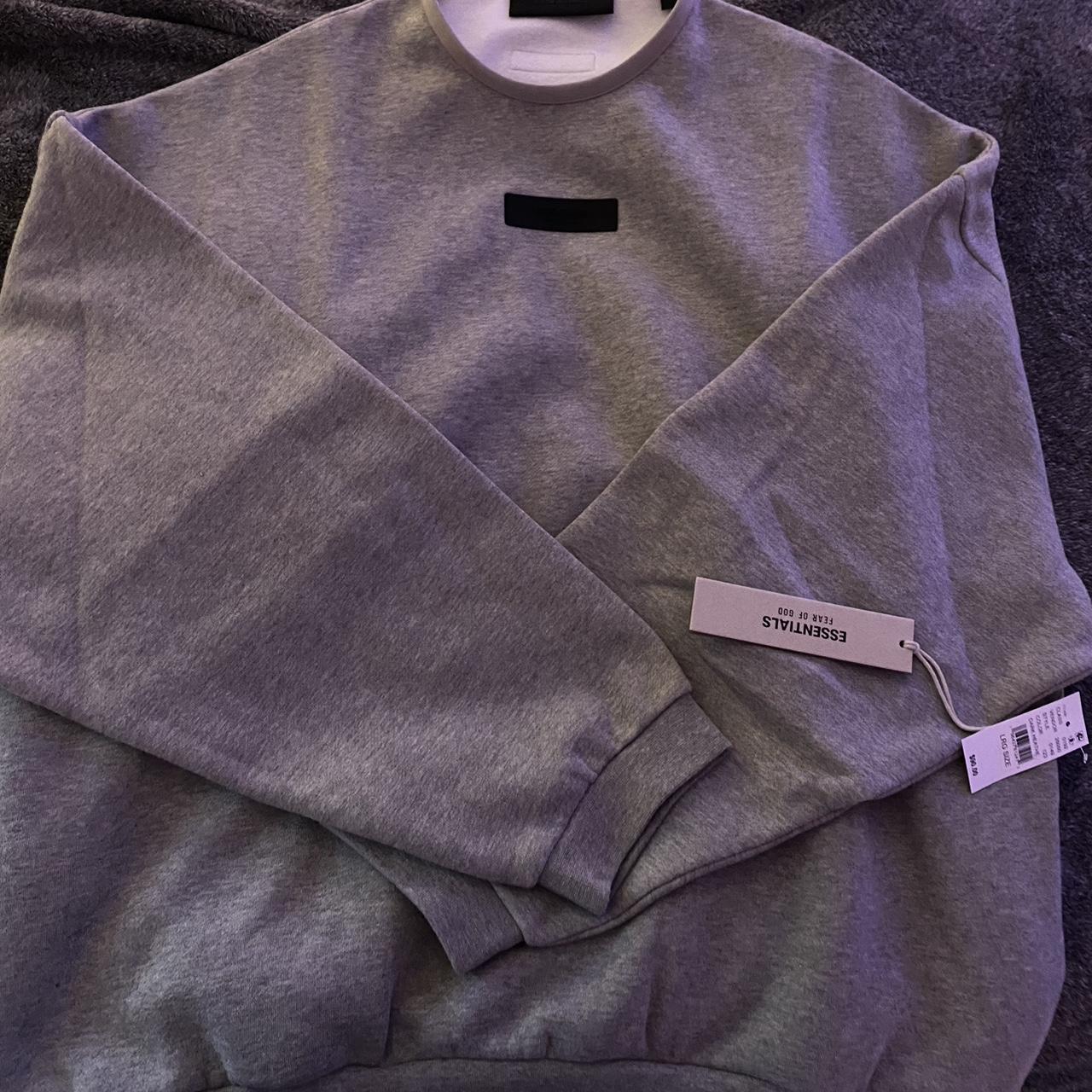 Dark Heather Essentials Fear of God Crewneck Brand... - Depop