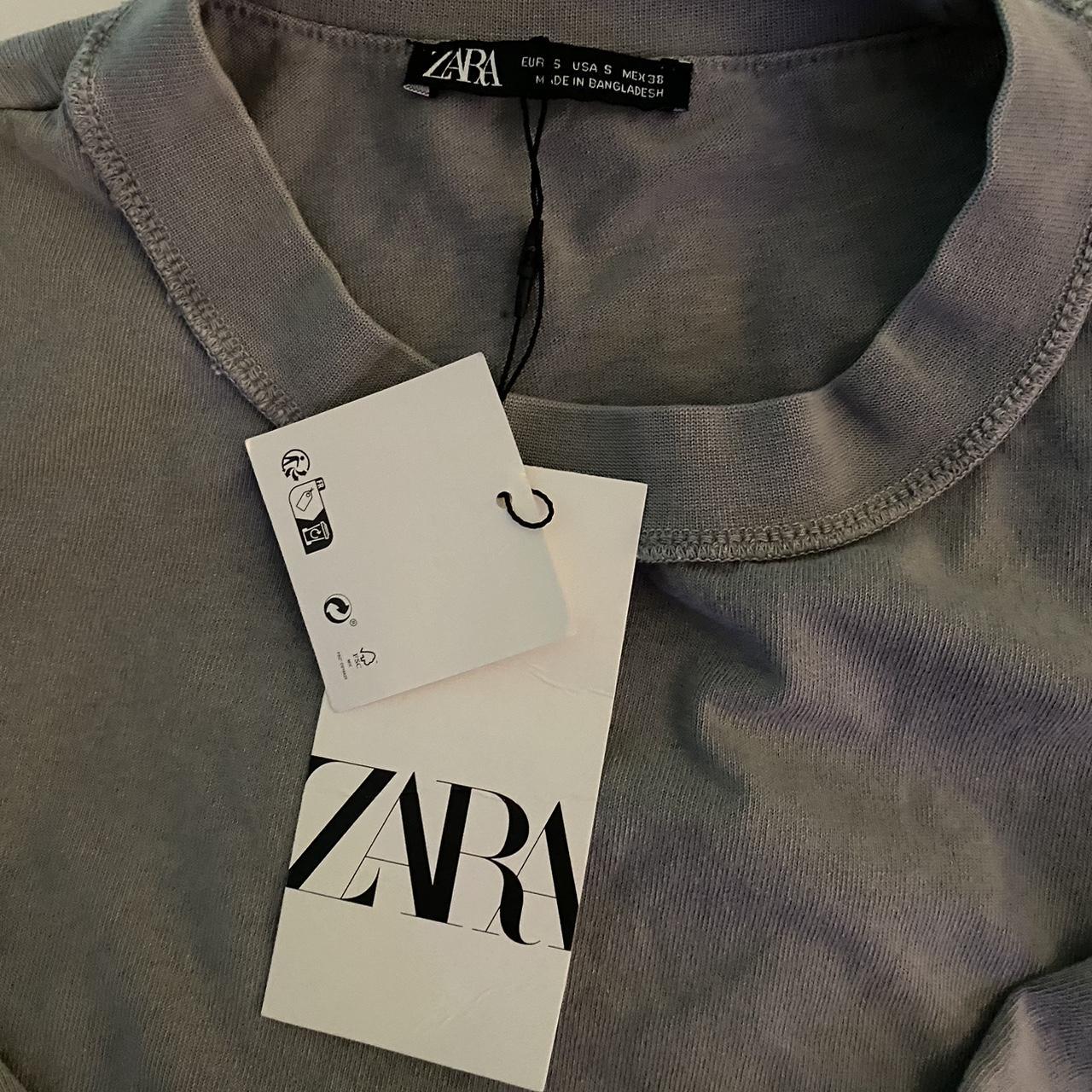 Zara grey T shirt size small Never worn - Depop