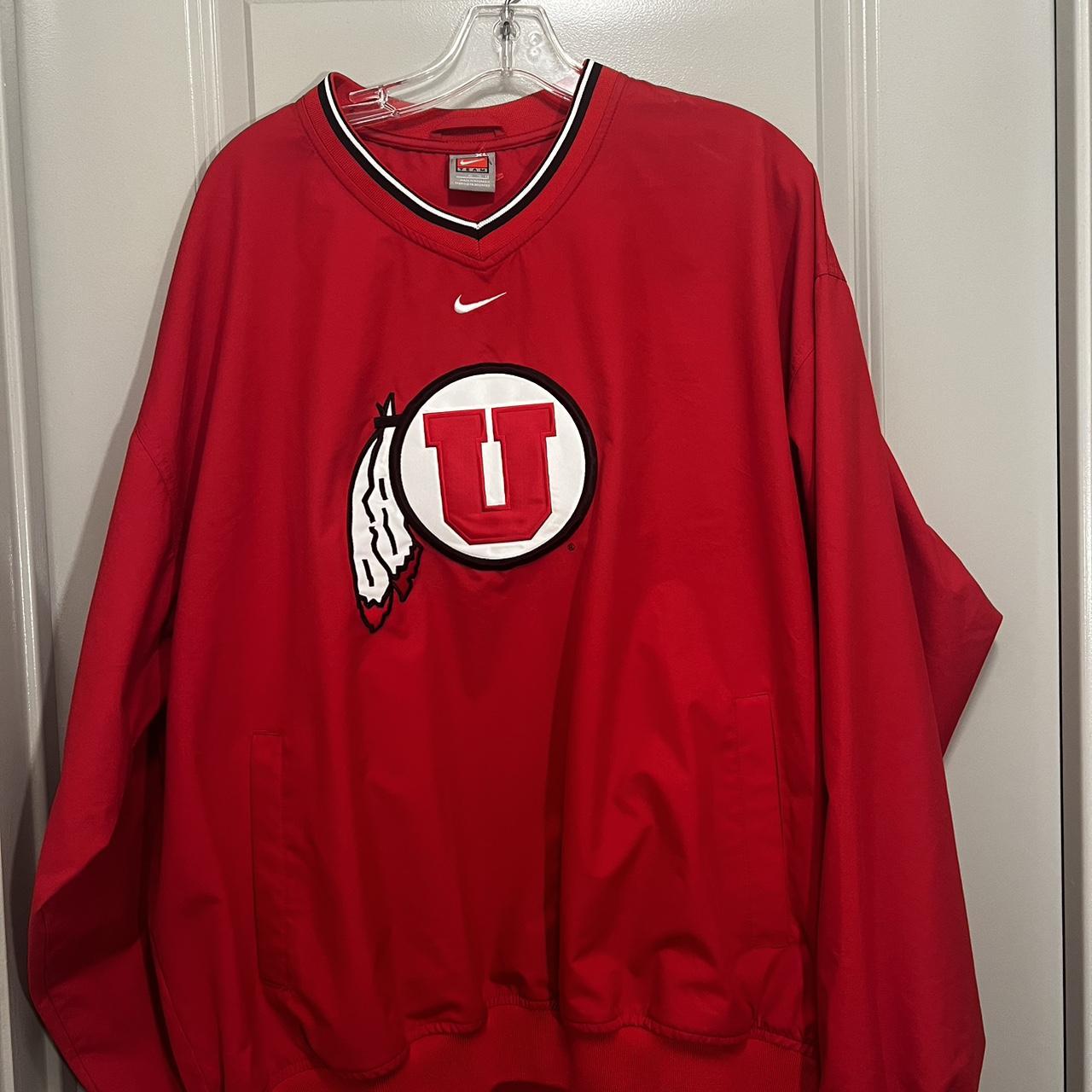 Utah utes nylon v neck sweater #thrift #y2k - Depop