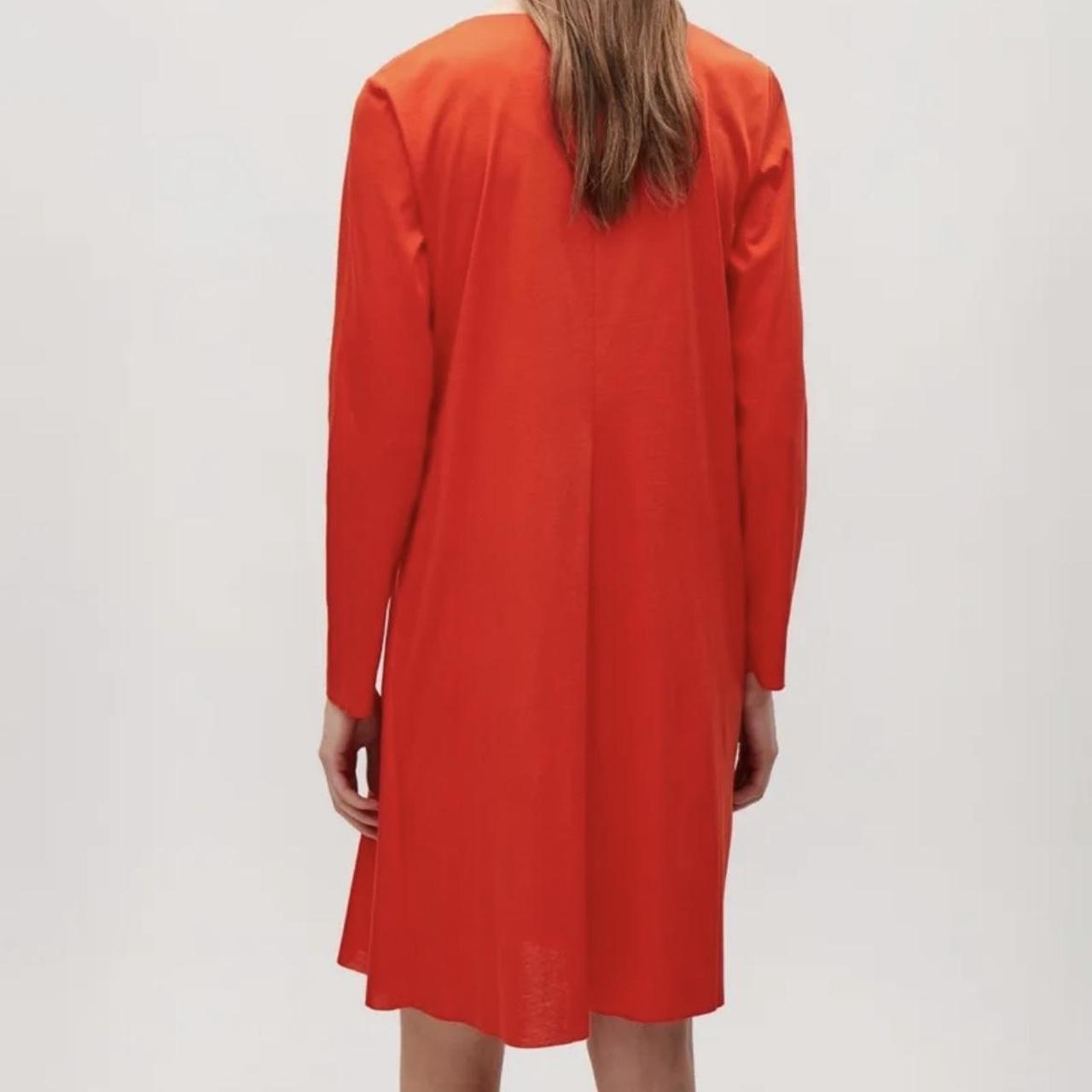 COS Women's Orange and Red Dress | Depop