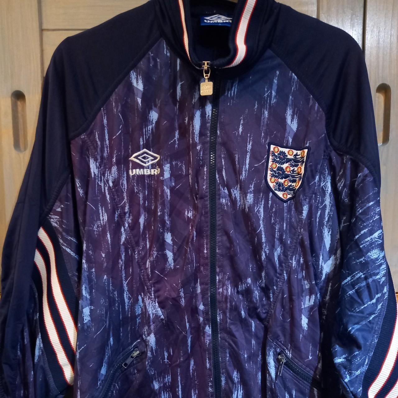 vintage football Umbro jacket tracksuit England... - Depop